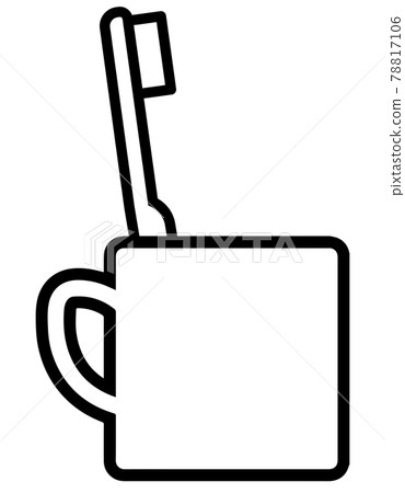 line drawing, toothbrush, set - Stock Illustration [78817106] - PIXTA