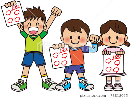 Test perfect score 100 points - Stock Illustration [78818035] - PIXTA
