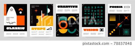 Brutalism shapes posters. Abstract contemporary... - Stock Illustration ...