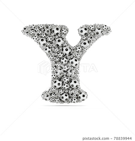 Y letter with soccer football balls - Stock Illustration [78839944] - PIXTA