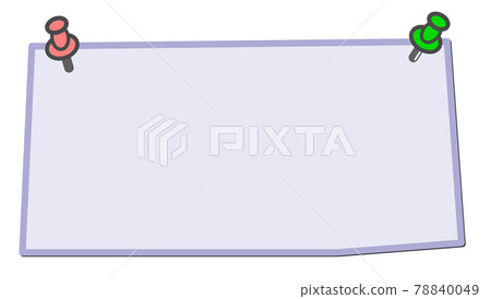 Illustration of note paper attached to the wall... - Stock Illustration ...