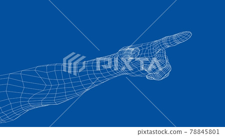 Human hand point with finger. Vector - Stock Illustration [78845801 ...