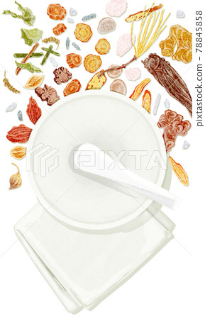 Chinese herbal medicine "Bofutsushosan"... - Stock Illustration ...