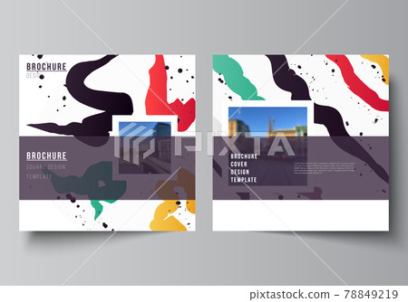 Vector layout of two square covers design... - Stock Illustration ...