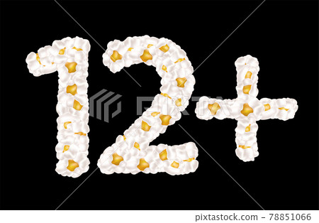 Age limit 12 plus. Vector illustration made up... - Stock Illustration ...