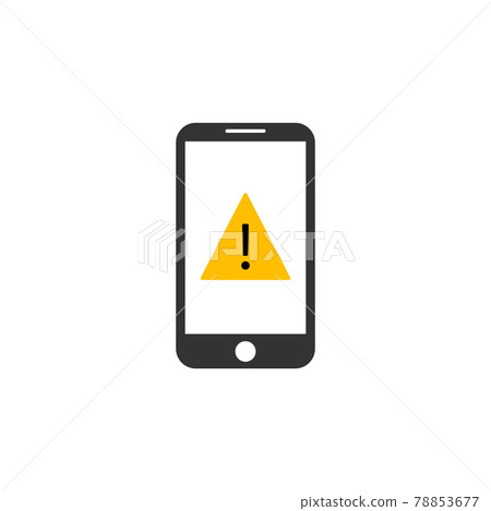 Mobile phone warning sign. Vector illustration,... - Stock Illustration ...