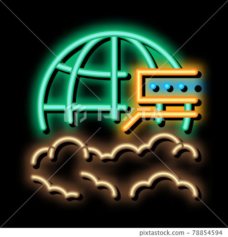 cloud science neon glow icon illustration - Stock Illustration ...