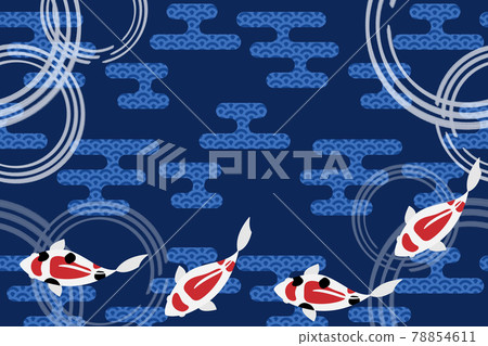 Japanese style background of Nishikigoi... - Stock Illustration ...