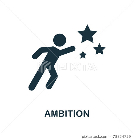 Ambition icon. Monochrome simple element from... - Stock Illustration ...