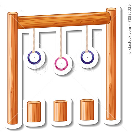 Sticker template with Still Rings for... - Stock Illustration [78855329 ...
