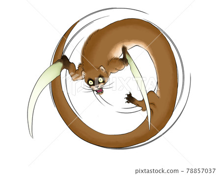 Japanese style illustration Kamaitachi - Stock Illustration [78857037 ...