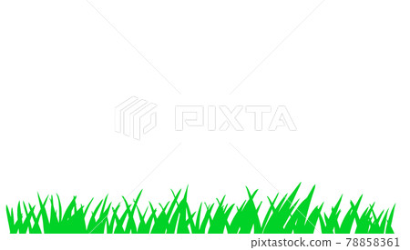 Grassy line green silhouette - Stock Illustration [78858361] - PIXTA