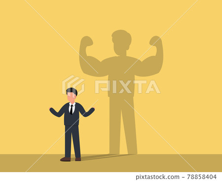 Business man with a shadow career strength.... - Stock Illustration ...