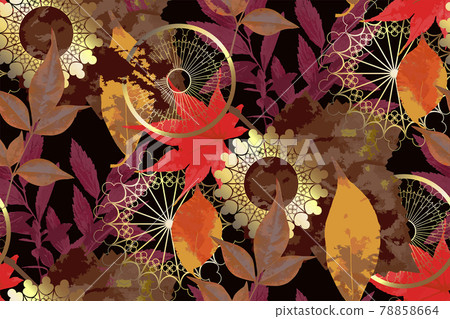 Seamless-pattern-paisley-autumn-leaves-texture-... - Stock Illustration ...
