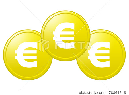 3 coins-Euro sign - Stock Illustration [78861248] - PIXTA