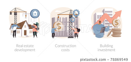Construction project management abstract... - Stock Illustration ...