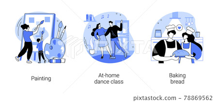 Stay home ideas abstract concept vector... - Stock Illustration ...