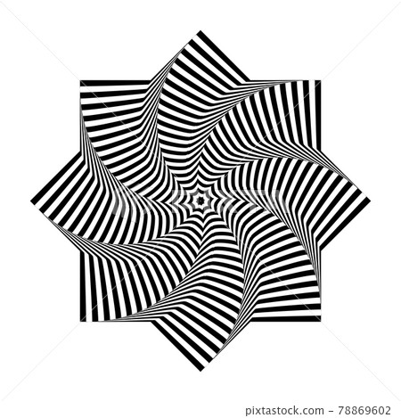 Op art design element. Twisting rotation movement. - Stock Illustration ...