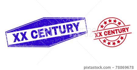 XX CENTURY Grunge Watermarks in Circle and...-插圖素材 [78869678] - PIXTA圖庫