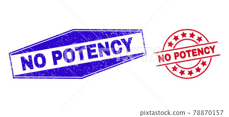 NO POTENCY Distress Stamp Seals in Round and... - Stock Illustration ...