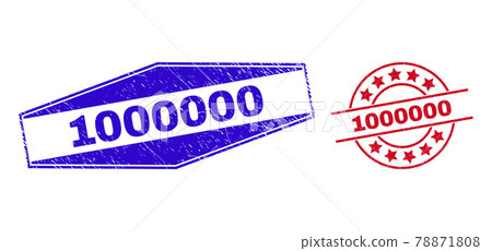 1000000 Unclean Stamps in Round and Hexagonal... - Stock Illustration ...