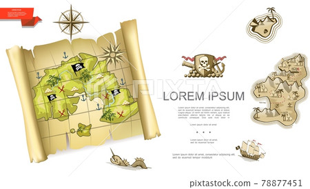 Colorful Treasures Background - Stock Illustration [78877451] - PIXTA