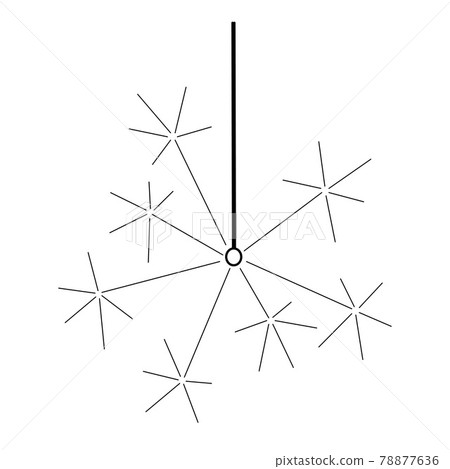 Line drawing illustration of sparkler - Stock Illustration [78877636 ...
