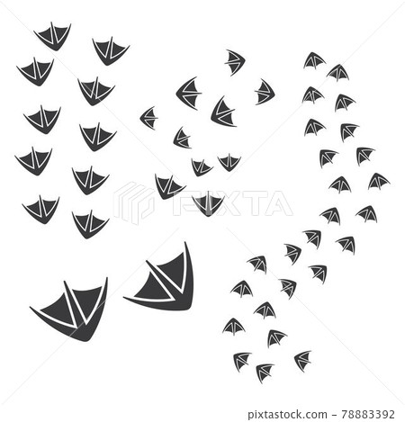 print of duck foot vector illustration design - Stock Illustration ...