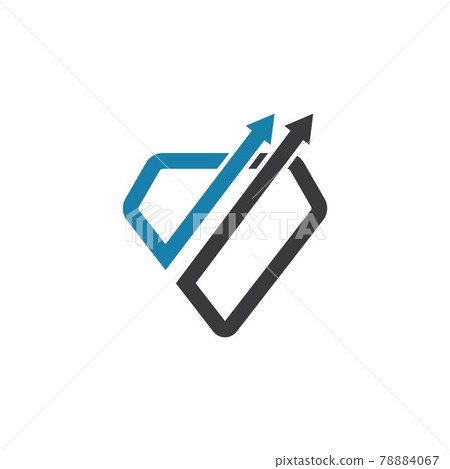 Diamond arrow logo vector icon illustration design - Stock Illustration ...
