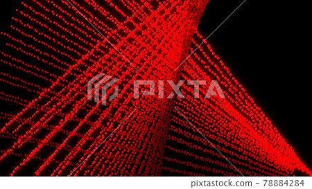 Red pointillism pattern design black background... - Stock Illustration ...