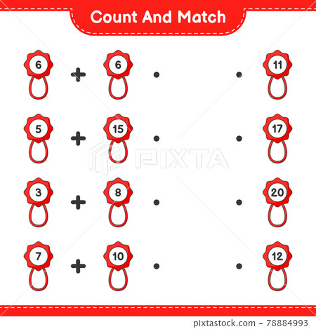 Count and match, count the number of Baby... - Stock Illustration ...