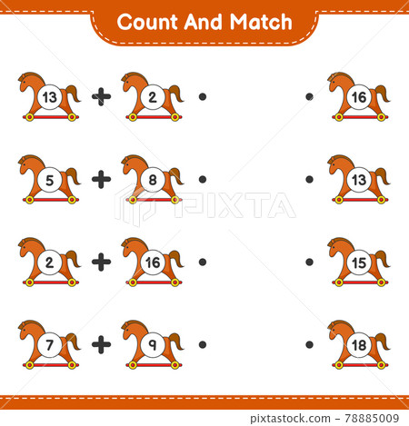 Count and match, count the number of Rocking... - Stock Illustration ...