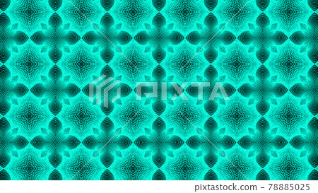 Turquoise pattern Gothic kaleidoscope CG... - Stock Illustration ...