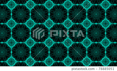 Turquoise pattern Gothic kaleidoscope CG... - Stock Illustration ...