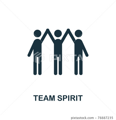 Team Spirit icon. Monochrome simple element... - Stock Illustration ...