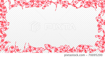 British pound notes falling. Floating GBP bills on - Stock Illustration ...