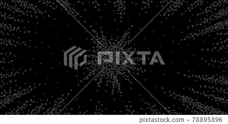 Falling numbers, big data concept. Binary white... - Stock Illustration ...