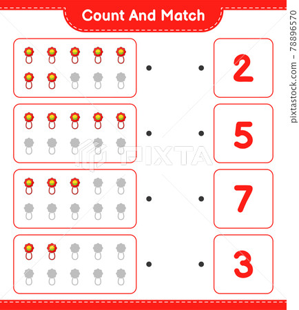 Count and match, count the number of Baby... - Stock Illustration ...