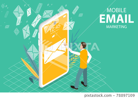 Mobile Email Marketing and Advertising... - Stock Illustration ...