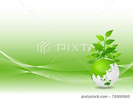 Ecology image Global environment green background - Stock Illustration ...