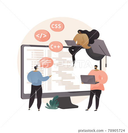 Coding workshop abstract concept vector... - Stock Illustration ...