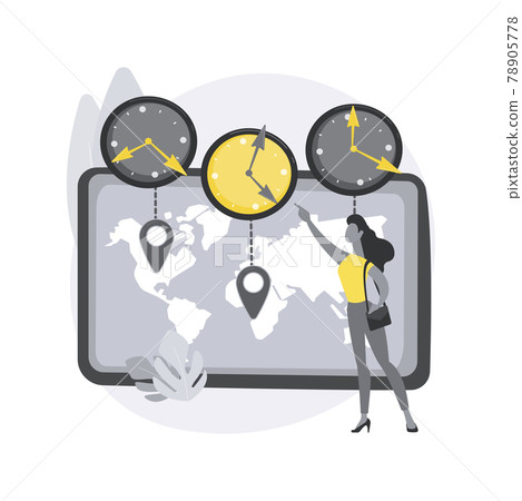 Time zones abstract concept vector illustration. - Stock Illustration ...