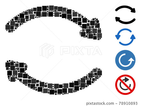Square Refresh Icon Vector Mosaic - Stock Illustration [78910893] - PIXTA