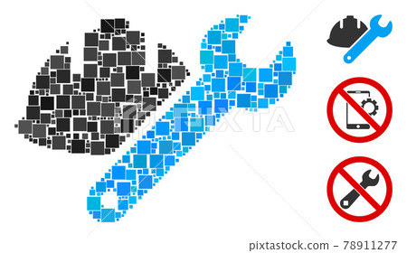 Square Development Icon Vector Collage - Stock Illustration [78911277 ...