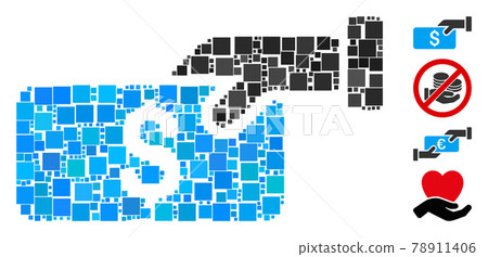 Square Pay Icon Vector Collage - Stock Illustration [78911406] - PIXTA