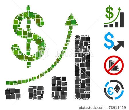 Square Sales Chart Icon Vector Mosaic - Stock Illustration [78911439 ...