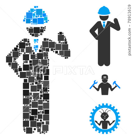Square Engineer Icon Vector Mosaic-插圖素材 [78911619] - PIXTA圖庫