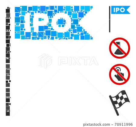 Square IPO Flag Icon Vector Collage - Stock Illustration [78911996] - PIXTA