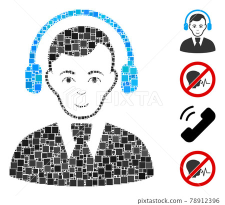 Square Radio Operator Icon Vector Mosaic-插圖素材 [78912396] - PIXTA圖庫
