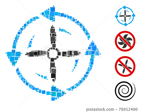Square Screw Rotation Icon Vector Collage - Stock Illustration ...
